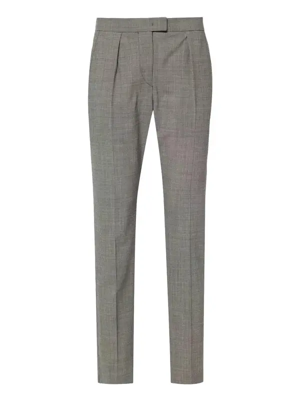 Isabel Marant Étoile Nolena Houndstooth Stretch-wool Trousers - Black