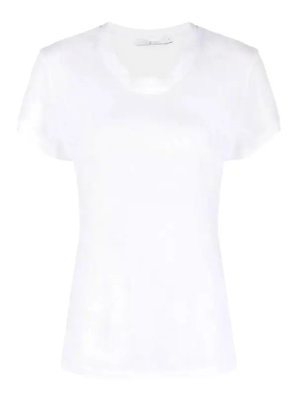 IRO PARIS Short-sleeved Linen T-shirt - White