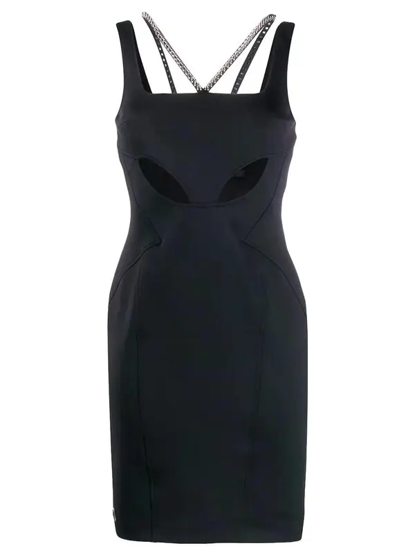 Philipp Plein Cut-out Mini Dress - Black