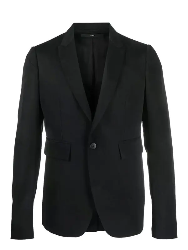 SAPIO Single-breasted Blazer - Black