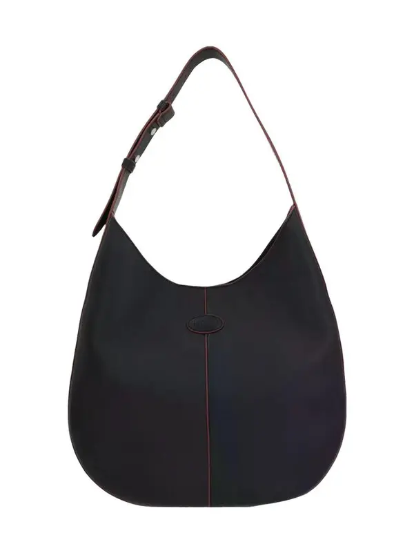 TOD'S Di Hobo Leather Bag - Black