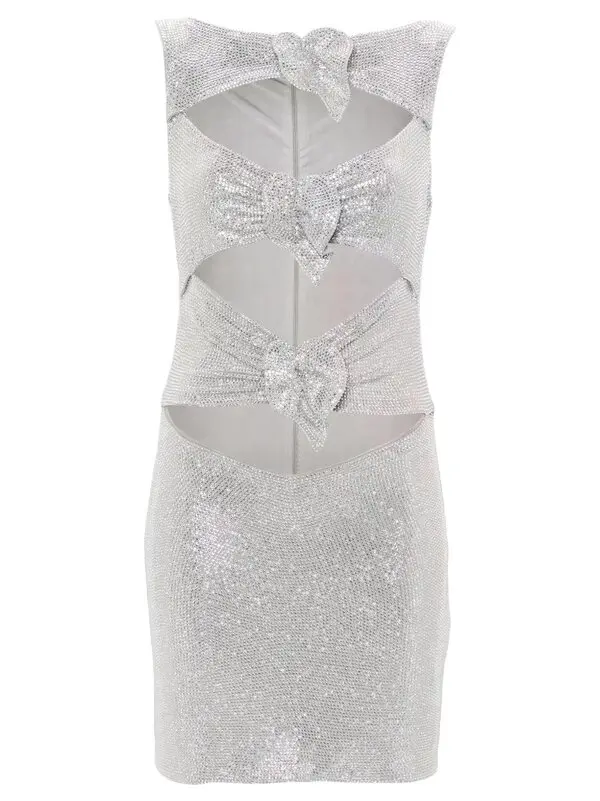 Giuseppe Di Morabito Rhinestone-embellished Mini Dress - Silver