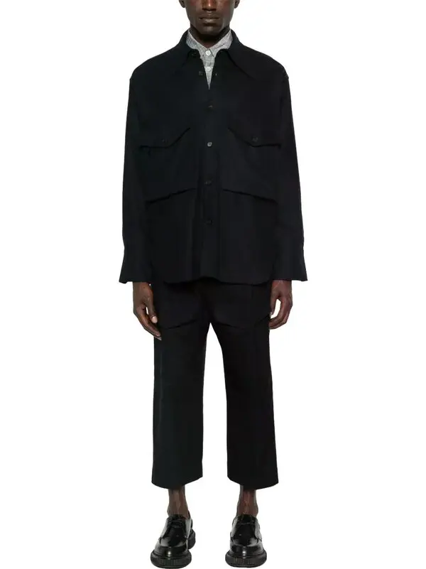 SETCHU Cropped Trousers - Blue