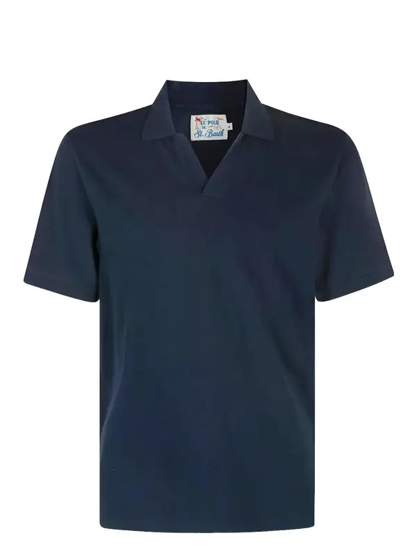 MC2 SAINT BARTH Embroidered-logo T-shirt - Blue