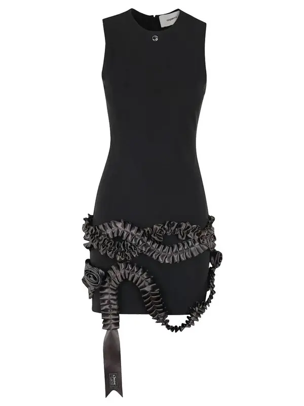 Coperni Ribbon Mini Dress - Black
