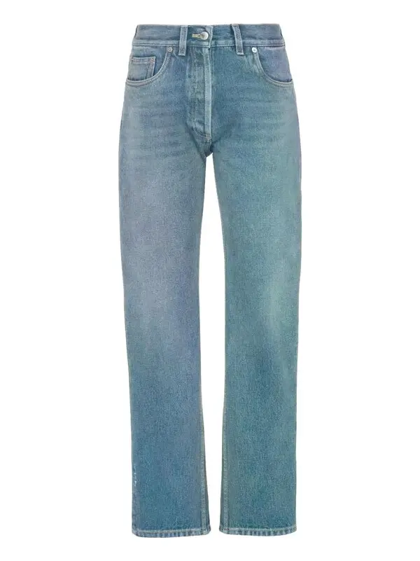 Prada Low-rise Organic Denim Jeans - Blue