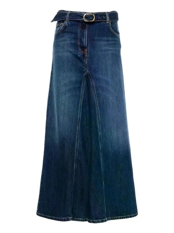 TWINSET Logo-buckle Wide Leg Jeans - Blue