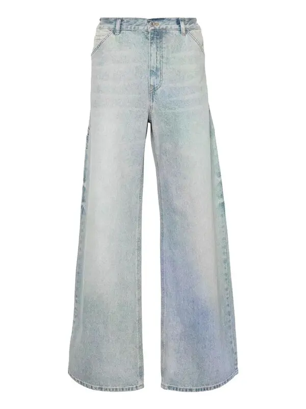 COURREGES Mid-rise Straight-leg Jeans - Blue