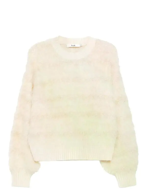 B+AB Textured Crew-neck Jumper - Neutrals