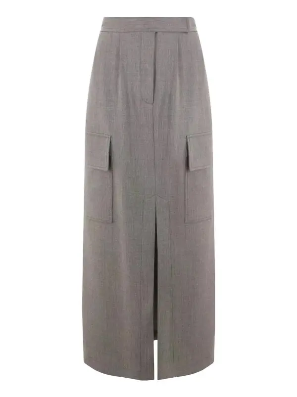 CRIDA MILANO Chioggia Midi Skirt - Grey