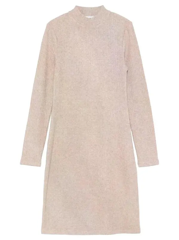 Vince Ribbed Mini Dress - Neutrals