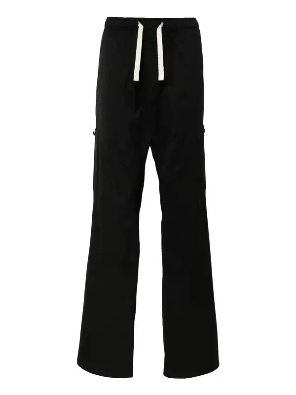 Palm Angels Drawstring-waist Wide-leg Trousers - Black