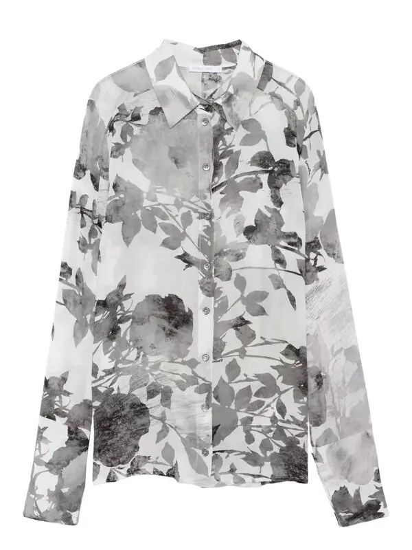 Patrizia Pepe Floral-print Blouse - Grey