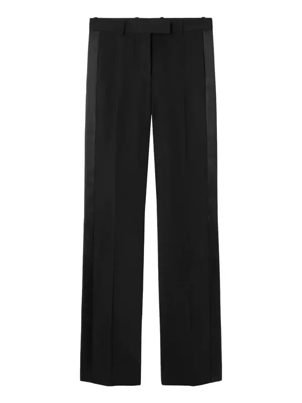 Versace Straight-leg Virgin Wool Trousers - Black