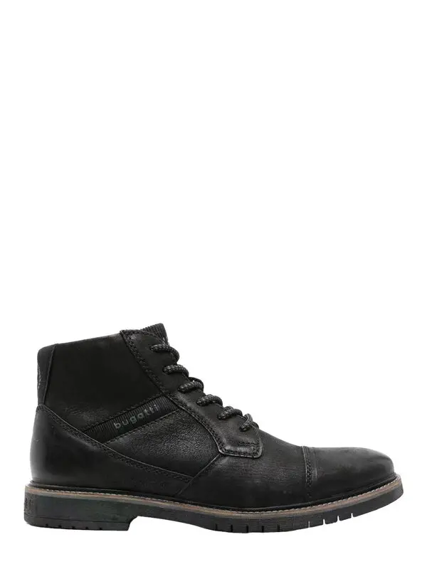 BUGATTI Caj Leather Ankle Boots - Black