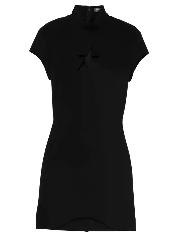 MUGLER Star Mini Dress - Black