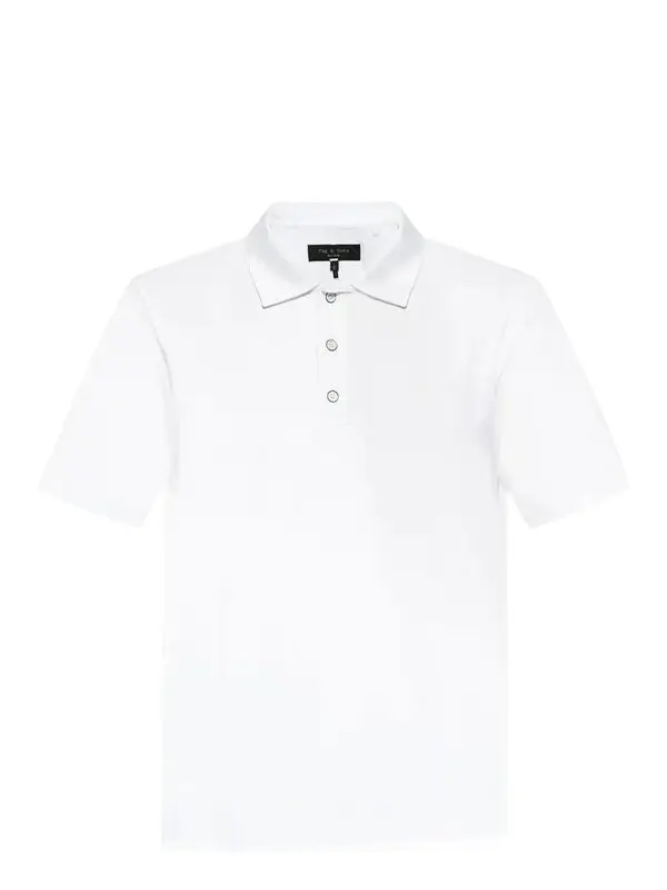 Rag & Bone Pima Cotton Polo Shirt - White