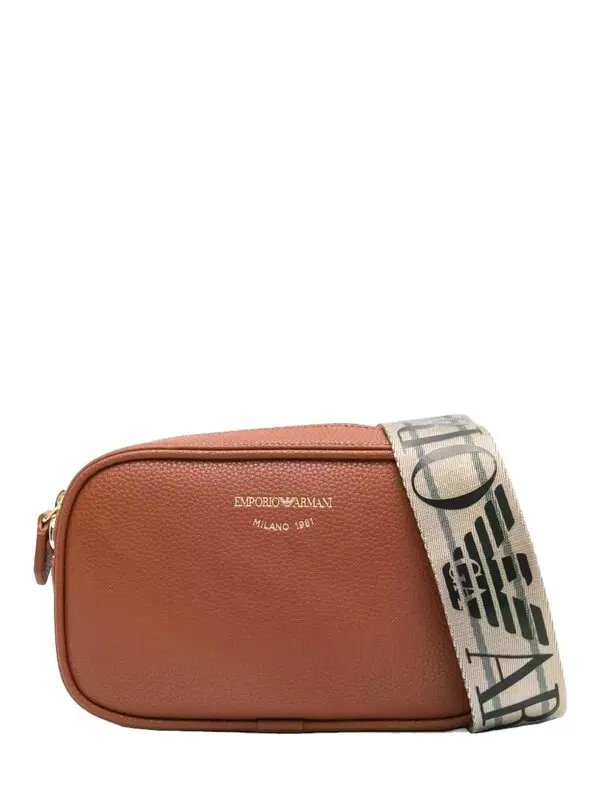 Emporio Armani Logo-debossed Crossbody Bag - Brown