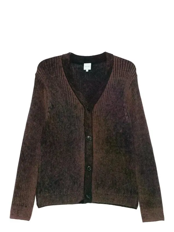 Paul Smith Ribbed Knit Cardigan - Brown