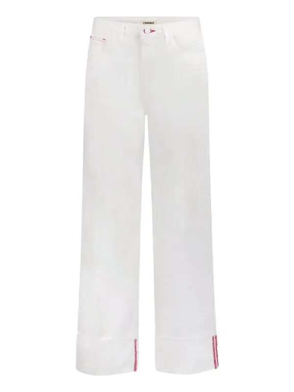 L'Agence Miley Wide-leg Jeans - White