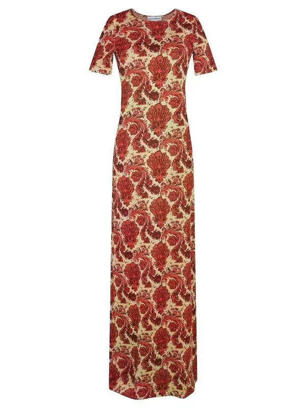 Rabanne Paisley-print Maxi Dress - Red