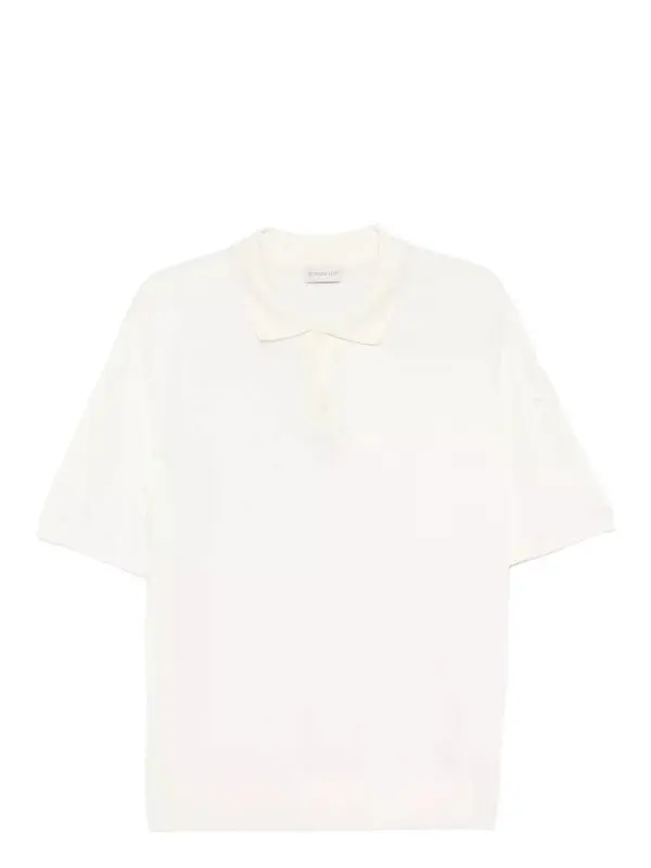 Moncler Short Sleeve Polo Shirt - Neutrals