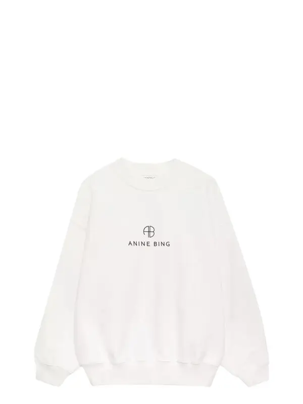 ANINE BING Jaci Crew-neck Sweatshirt - Neutrals