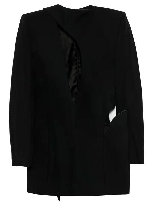 MUGLER Cut-out Tailored Dress - Black
