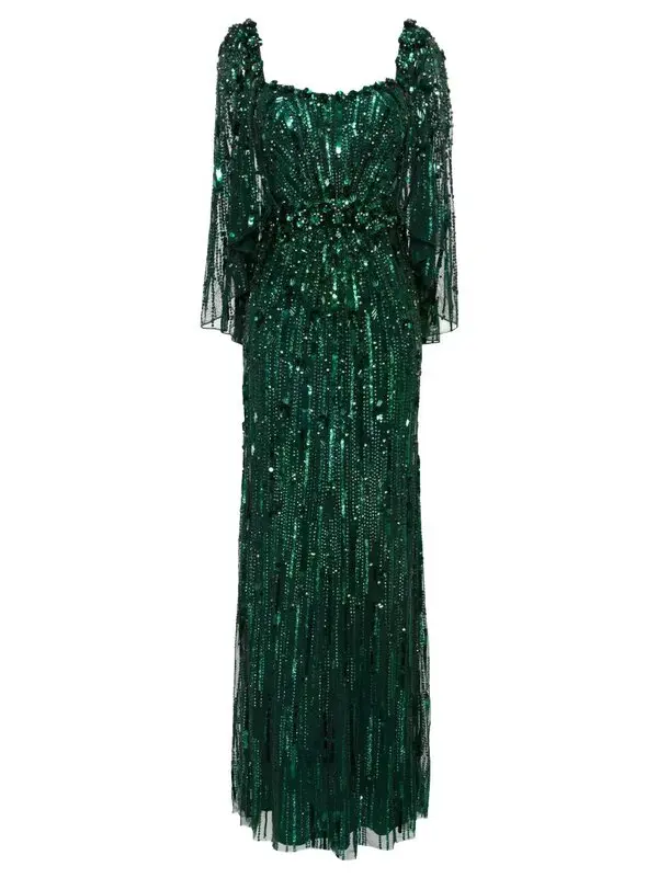 Jenny Packham Brightstar Sequin-embellished Gown - Green