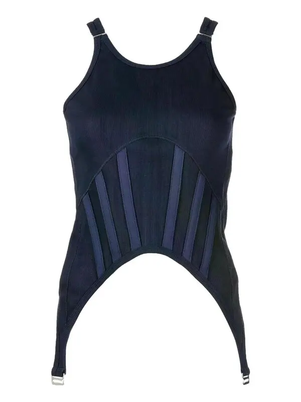 DION LEE Corset Tank Top - Blue