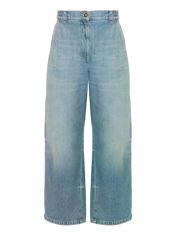 Palm Angels High-rise Wide-leg Jeans - Blue