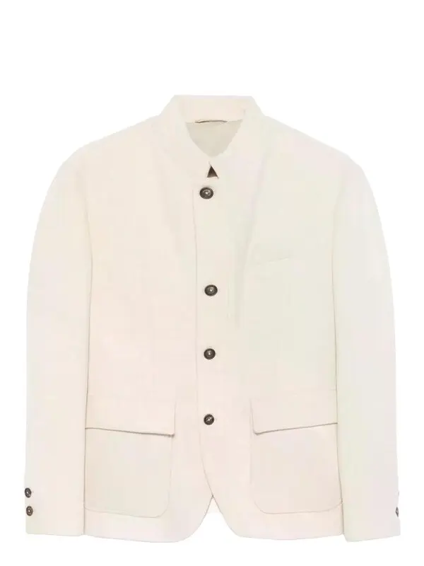 Eleventy Flannel Jacket - Neutrals