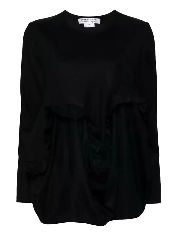 Comme Des Garçons Ruffle T-shirt - Black