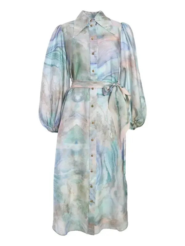 Zimmermann Illuminate Shirtdress - Blue