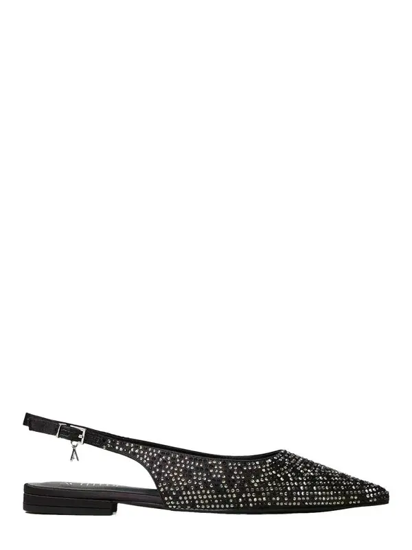 TWINSET Rhinestone-embellished Slingback Ballet Flats - Black