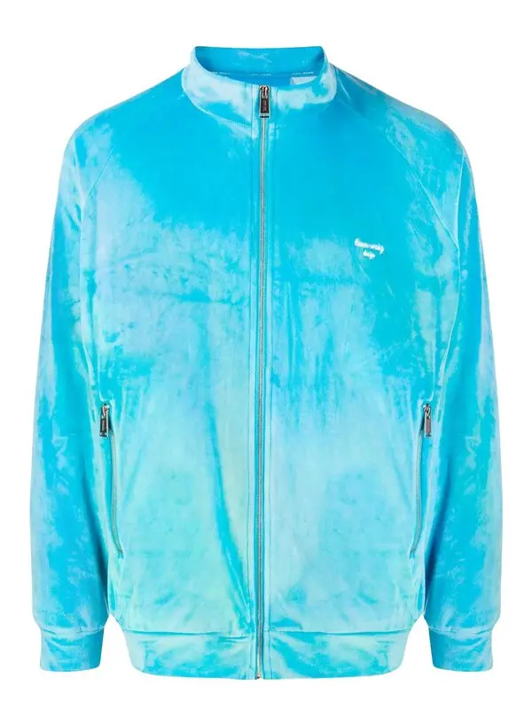 TEAM WANG DESIGN Brushed-finish Zip-up Jacket - Blue