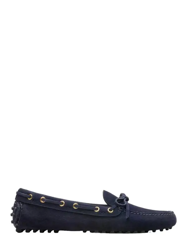 Car Shoe Suede Driving Shoes - Blue