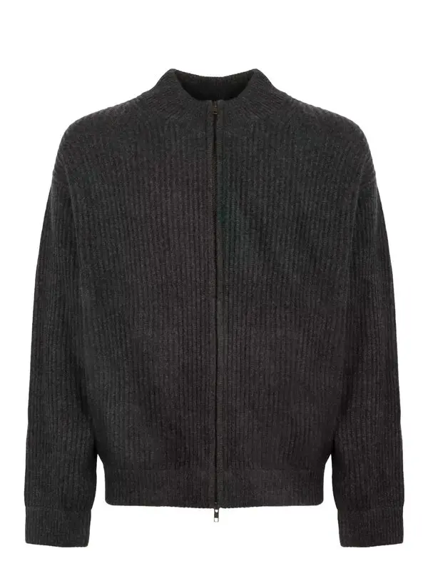 Le Kasha Hanoi Zip-up Cardigan - Grey