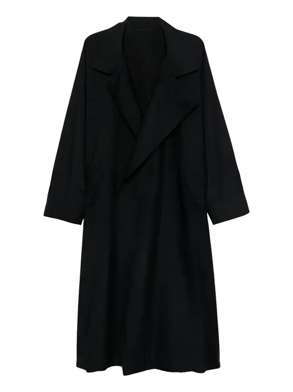 Issey Miyake Textured Trench Coat - Black