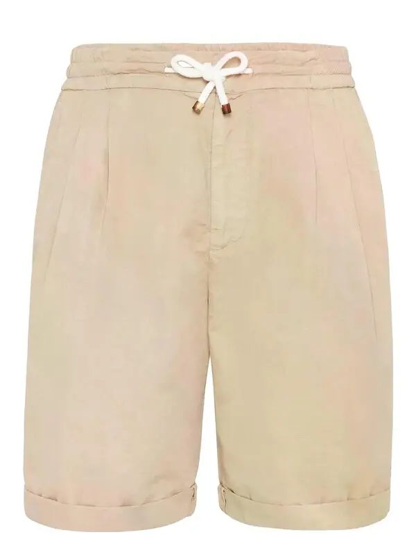 Brunello Cucinelli Drawstring-waist Bermuda Shorts - Neutrals