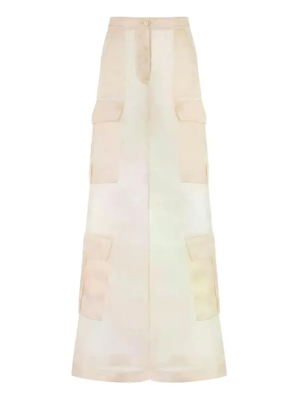Moschino Silk Wide-leg Trousers - Neutrals