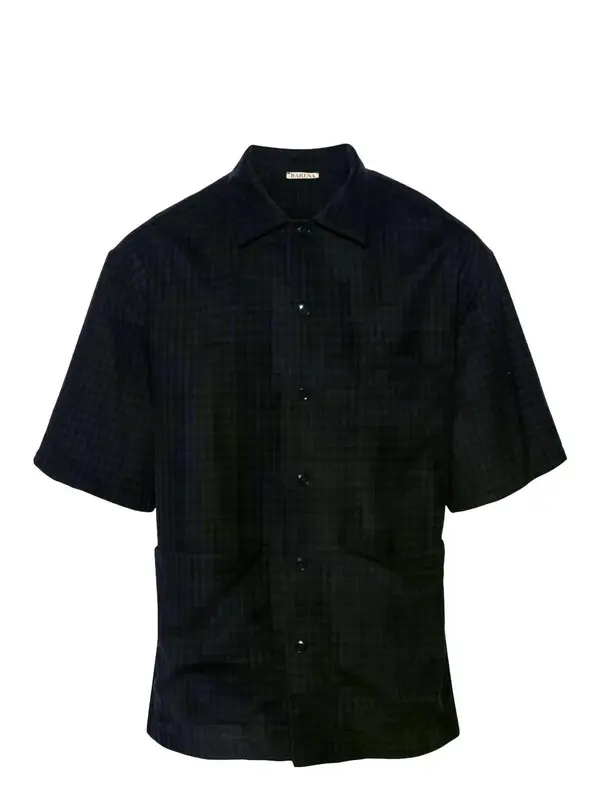 Barena Venezia Checked Camp-collar Shirt - Blue