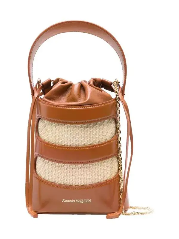 Alexander McQueen Mini Rise Bucket Bag - Brown
