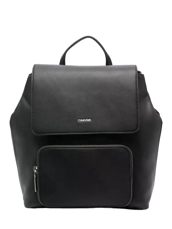 Calvin Klein Logo-plaque Backpack - Black