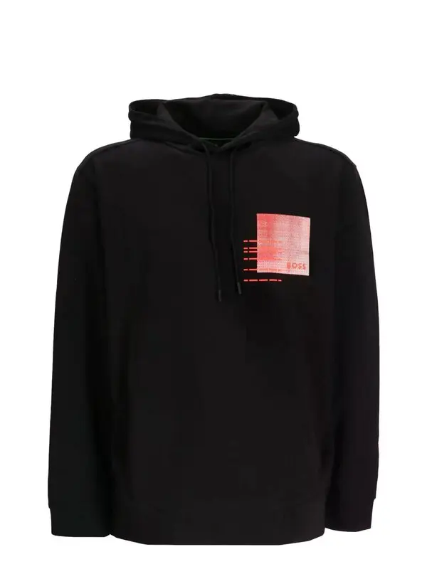 BOSS Graphic-print Hoodie - Black