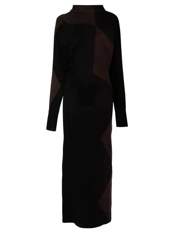 Philosophy Di Lorenzo Serafini Scoop-back Knitted Maxi Dress - Black