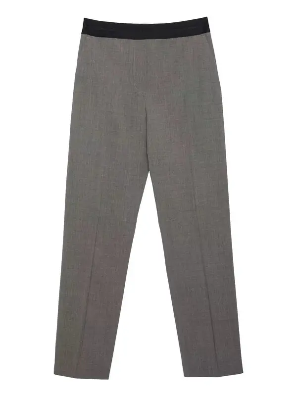 MSGM Straight-leg Virgin-wool-blend Trousers - Grey