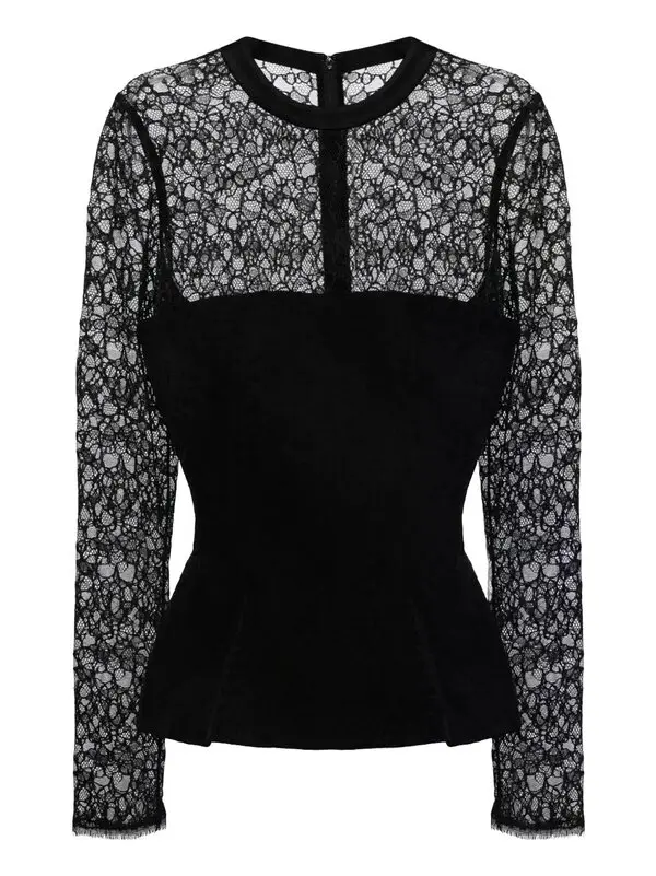 Simkhai Prima Peplum Top - Black
