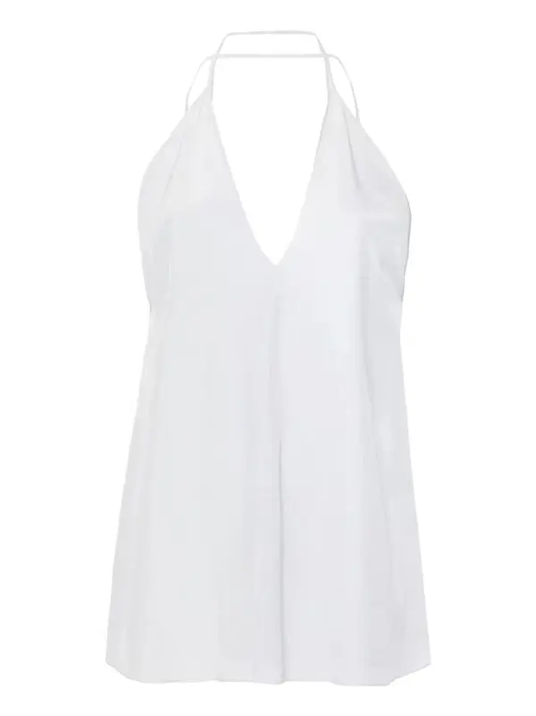 TOTEME Double-halter Silk Top - Grey