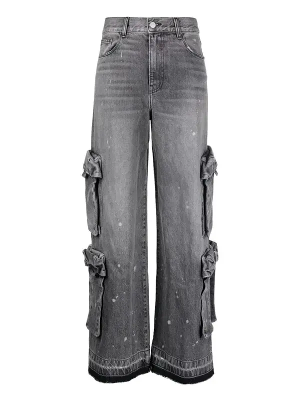 Amiri Baggy Cargo Wide-leg Jeans - Grey
